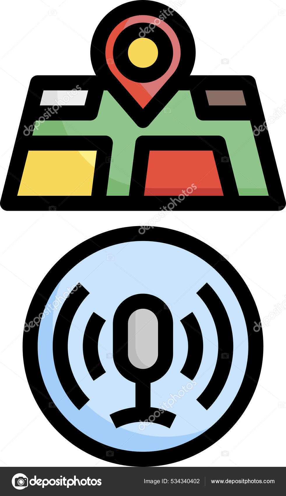 Peta Ikon Tanda Peta Vektor Stok oleh ©iconfinder 534340402