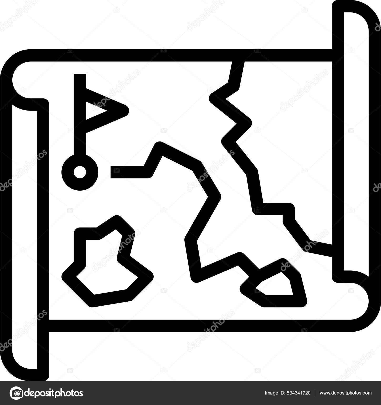 Geography Map Maps Icon Outline Style Stock Vector by ©iconfinder 534341720