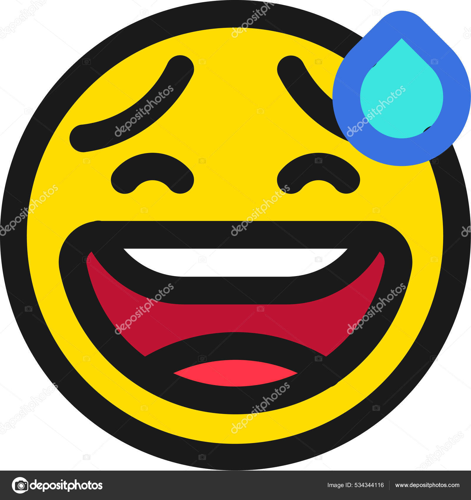 Sweat Smile Nervous Icon Stock Vector by ©iconfinder 534344116
