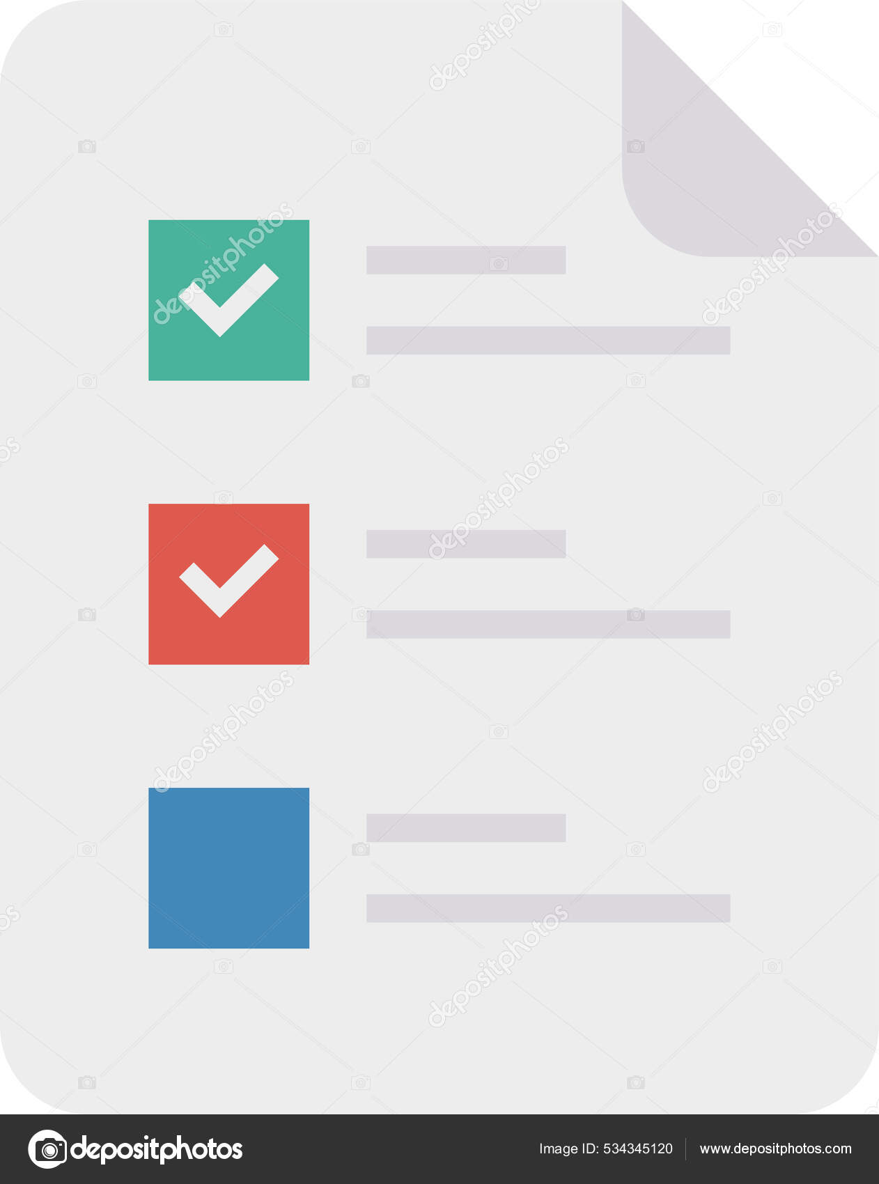 Activity Checklist File Icon Flat Style Stock Vector Image by ...