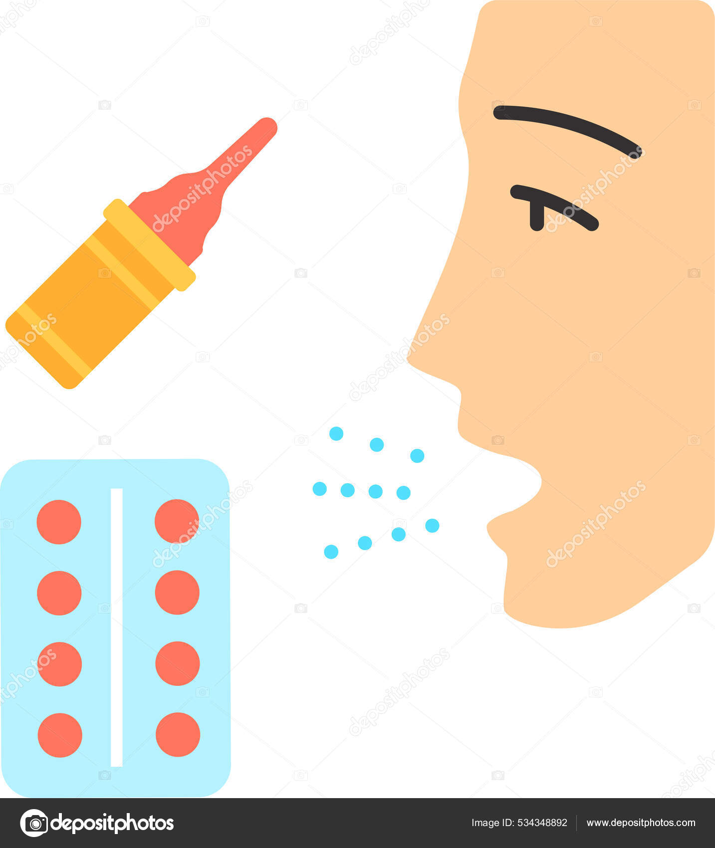 Allergy Icon Antihistamine Drug Allergy Icon Stock Illustration by ...