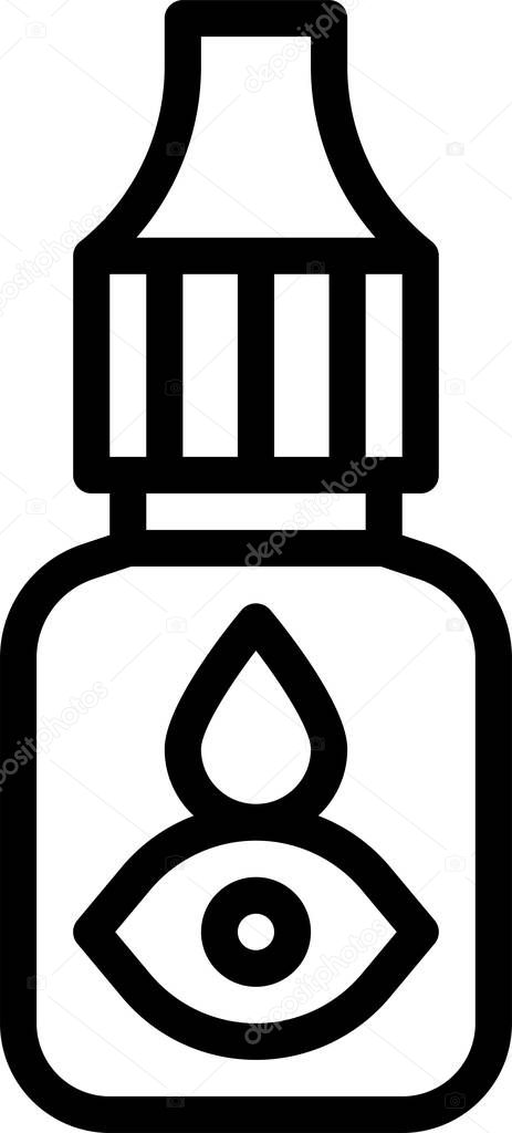 solución oftálmica icono del ojo en el estilo de contorno 2022