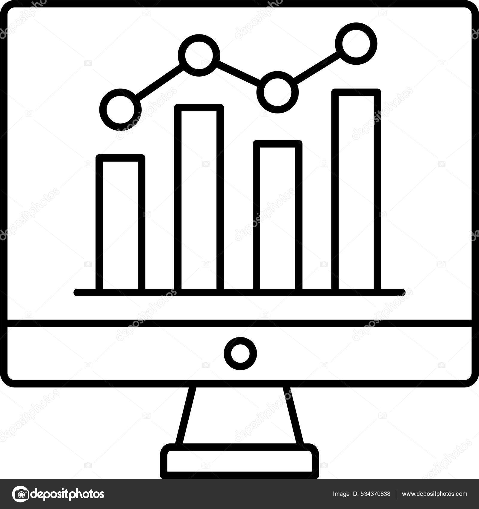 Analytic Chart Graph Icon Outline Style Stock Vector by ©iconfinder ... Analytic Chart Graph Icon Outline Style Stock Vector by ©iconfinder ...