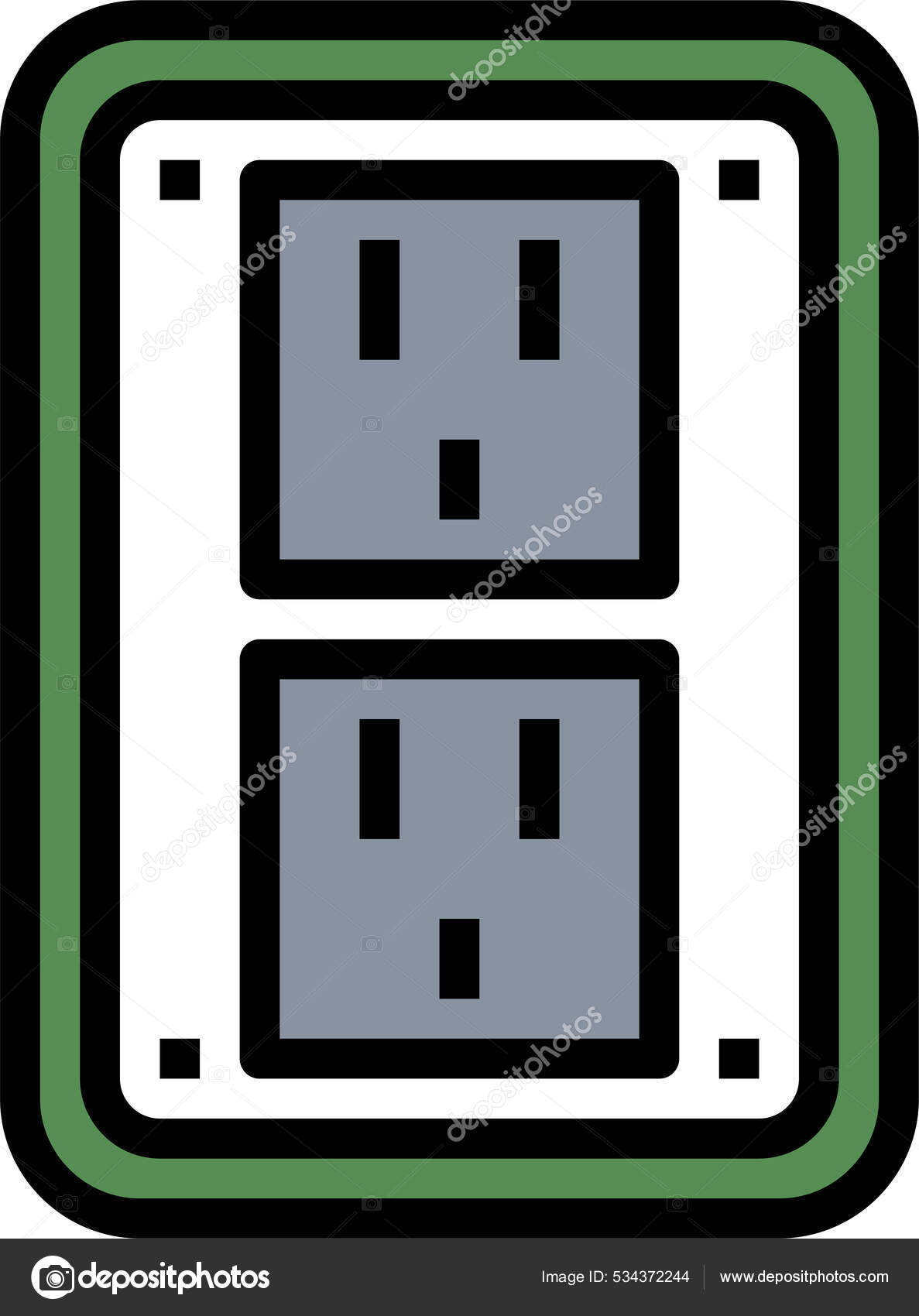 Connection Electrical Electronics Icon Filled Outline Style Stock ...