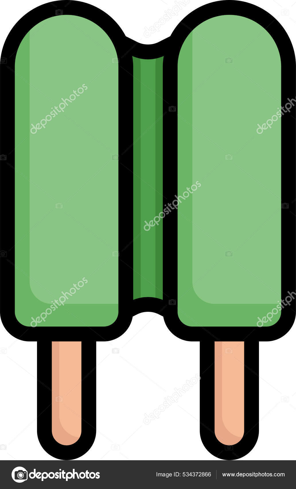 Double Popsicle Outline