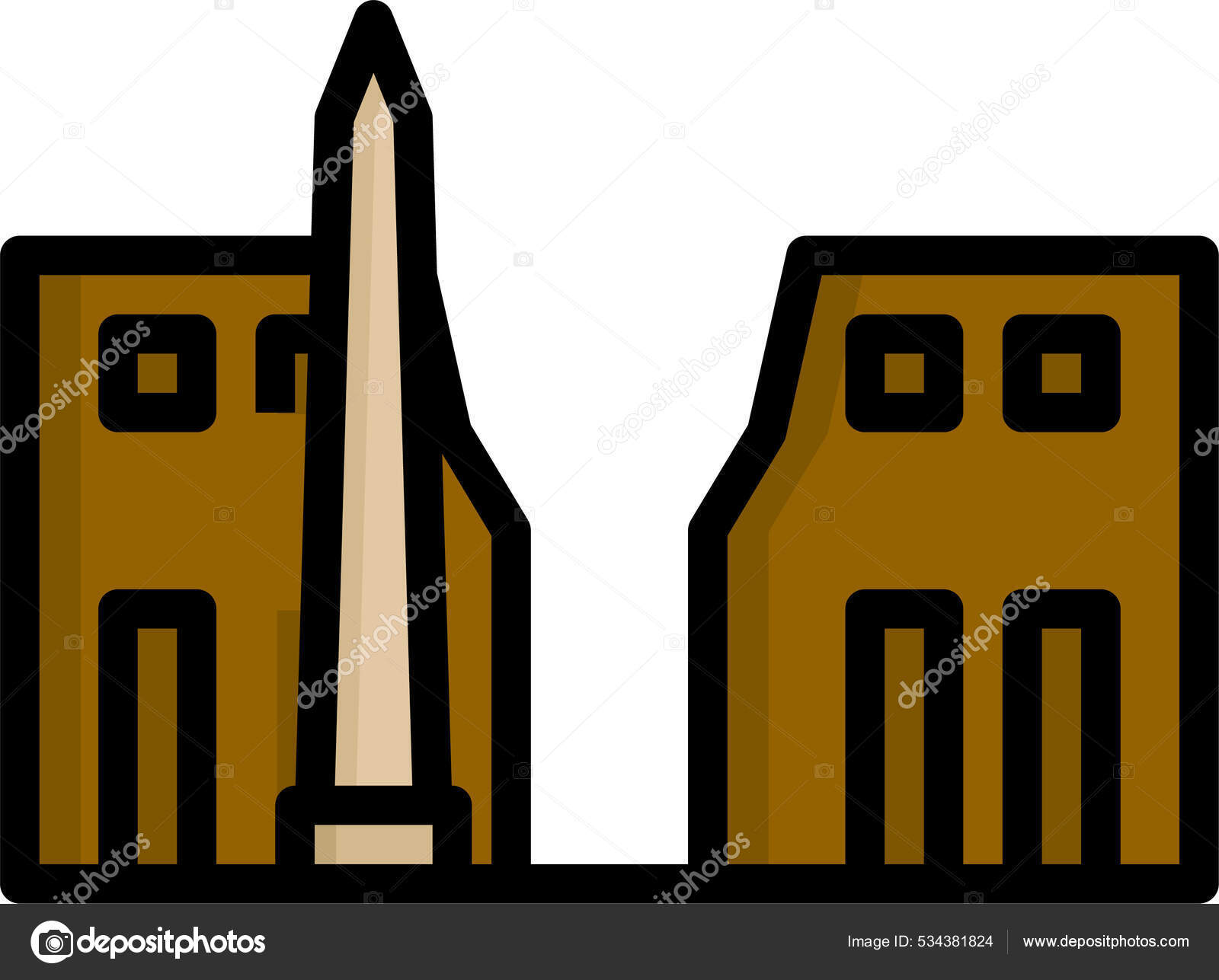 Luxor Temple Egypt Icon Stock Vector by ©iconfinder 534381824