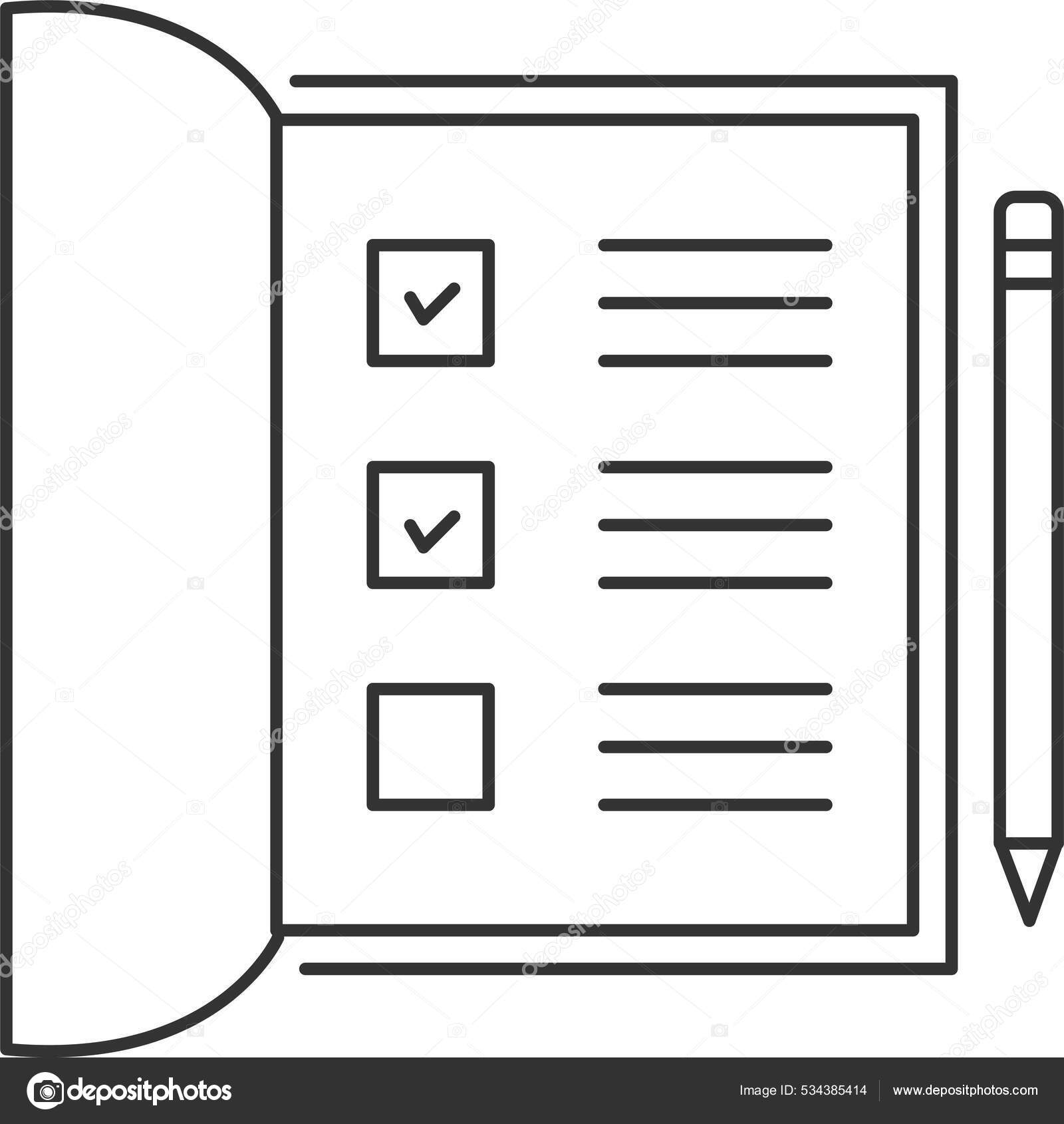 Book Notebook Checkmark Icon Stock Vector by ©iconfinder 534385414