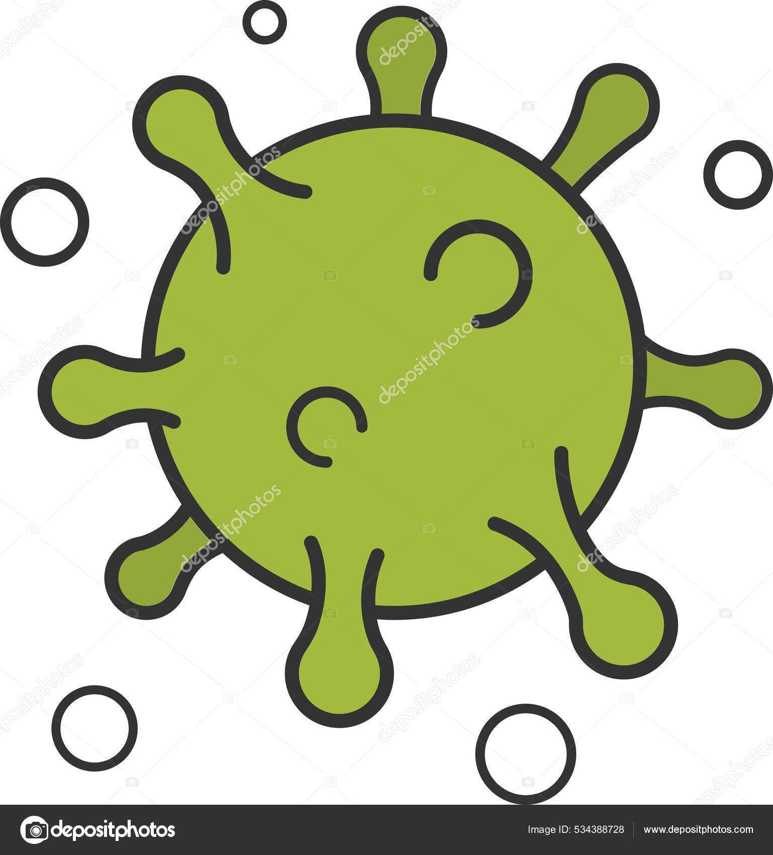 Antigen Disease Epidemic Icon Filled Outline Style Stock Vector by ...