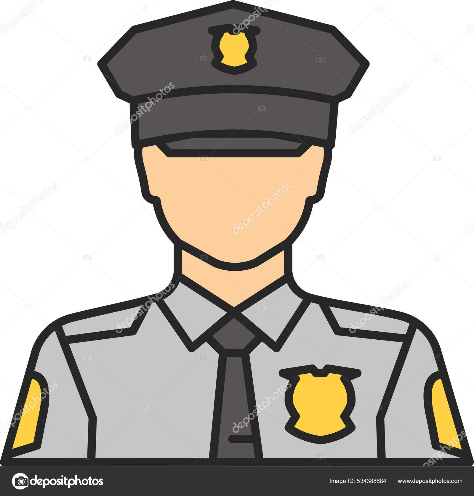 Police Officer Outline