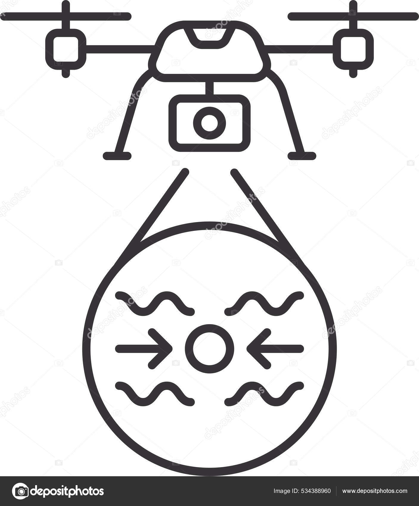 Icono Del Sensor Multiespectral Drone Vector de stock por ©iconfinder ...