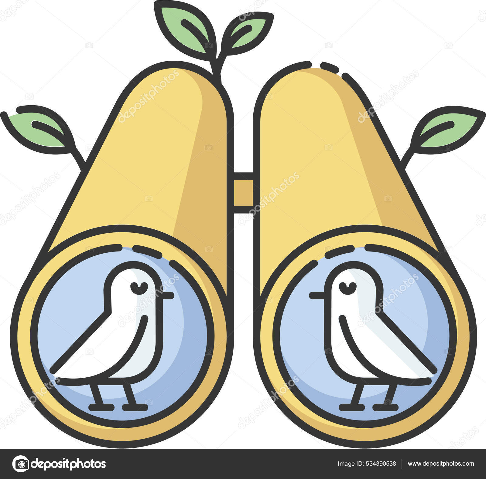 Bird Watching Birdwatching Birdwatching Icon Icon Stock Vector Image by ...