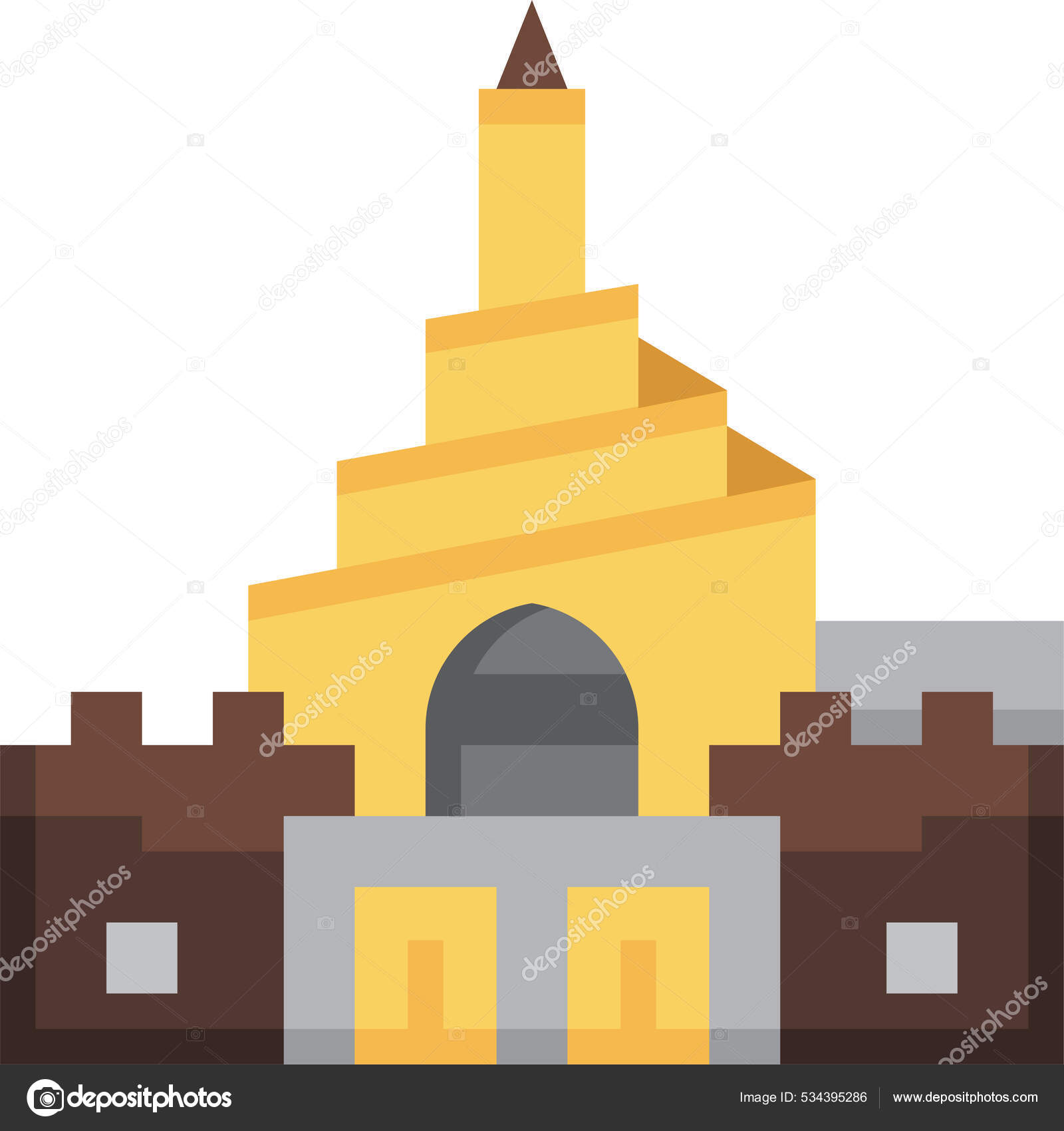 Doha Qatar Icono Arquitectura Vector de stock por ©iconfinder 534395286