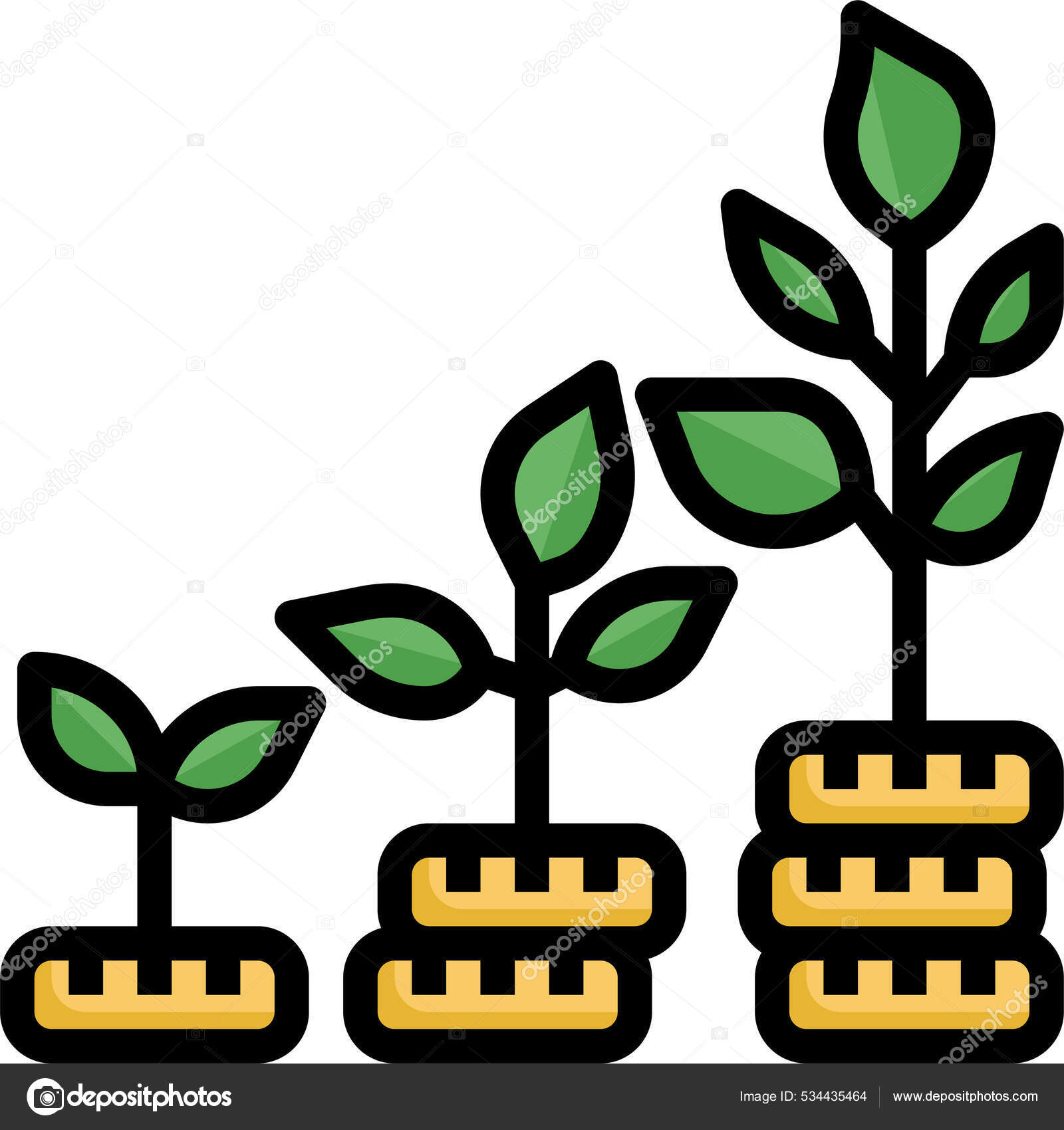 Growing Plant Maturity Icon Stock Vector by ©iconfinder 534435464