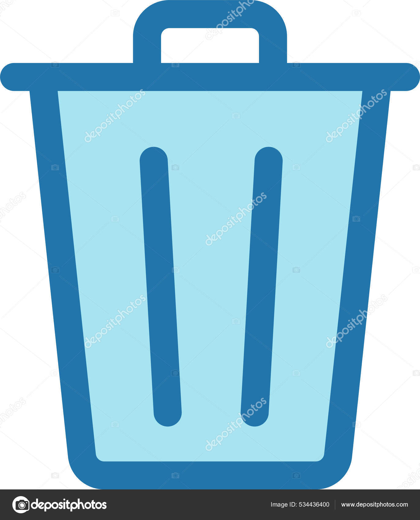Delete Bin Icon Blue