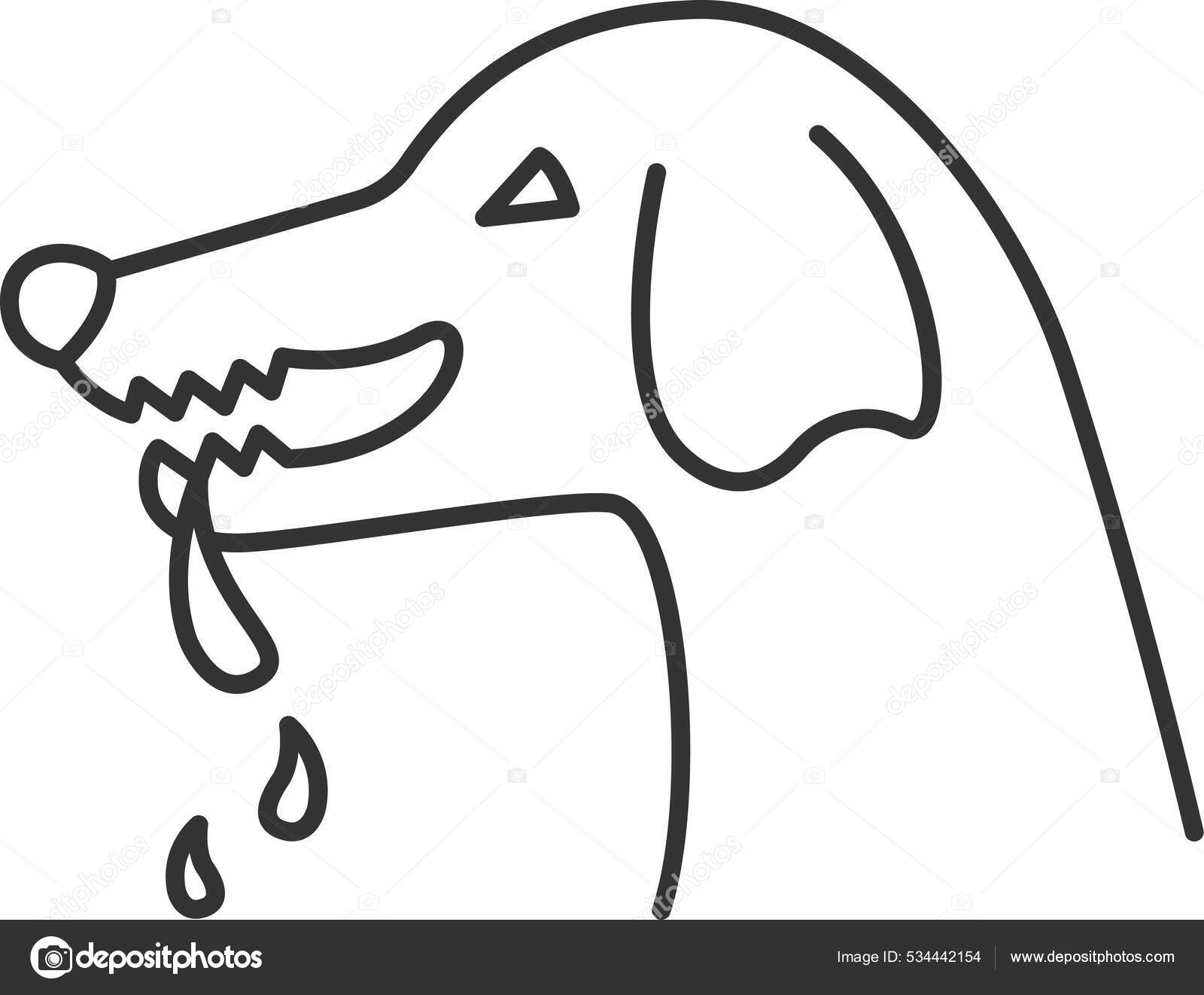 Clipart De Perro Rabioso Icono Ilustración De Un Perro Rabioso: