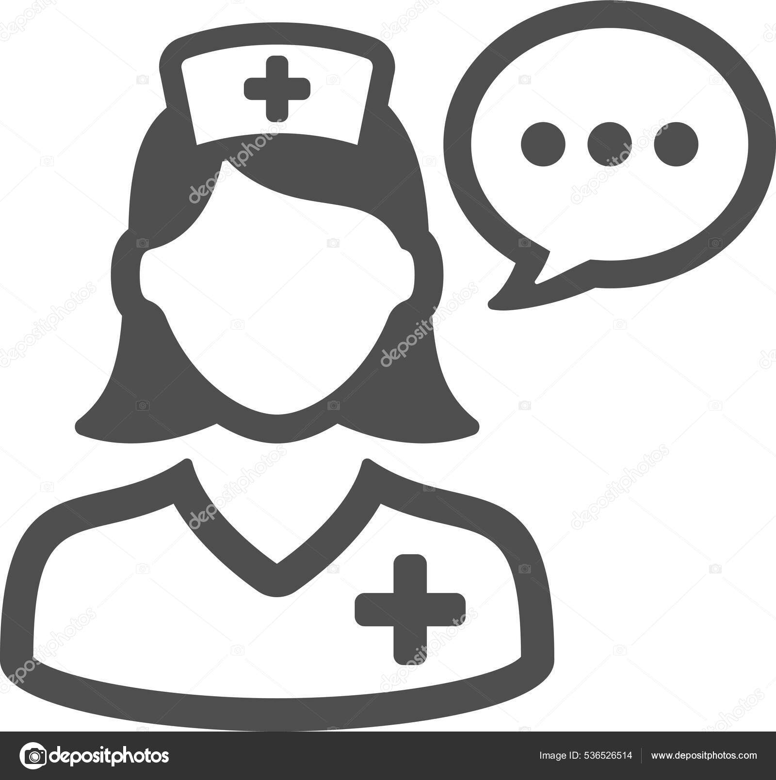 Chat Bubble Nurse Speech Bubble Icon Stock Vector by ©iconfinder 536526514