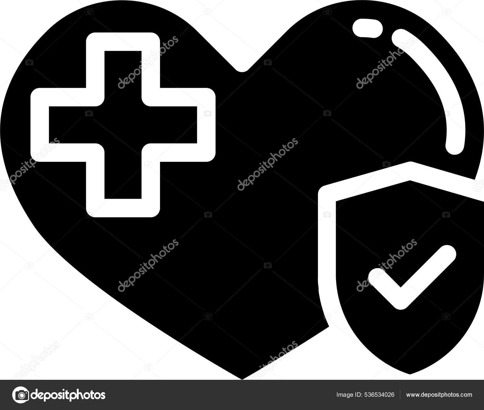 Guard Health Insurance Healthy Icon Solid Style Stock Vector by ...