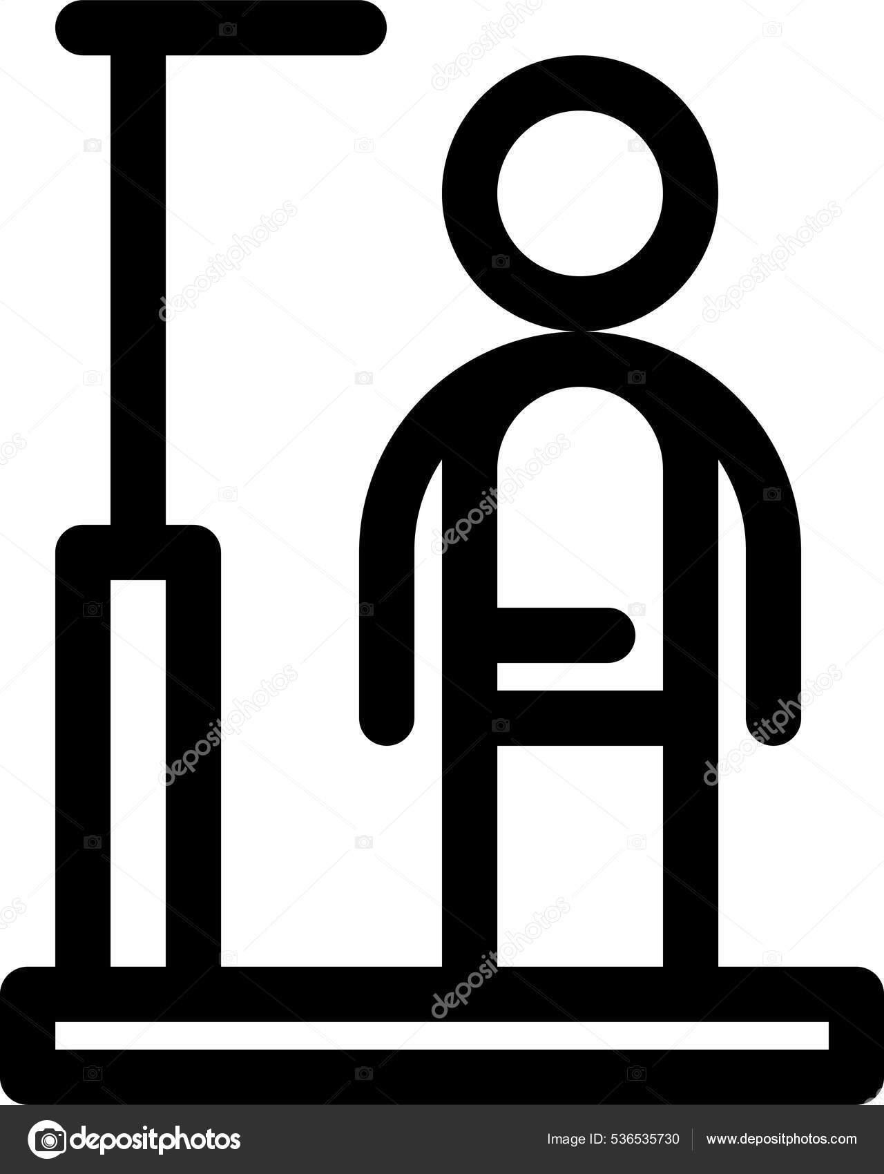 Growth Chart Healthy Height Measurement Icon Outline Style Stock Vector ...