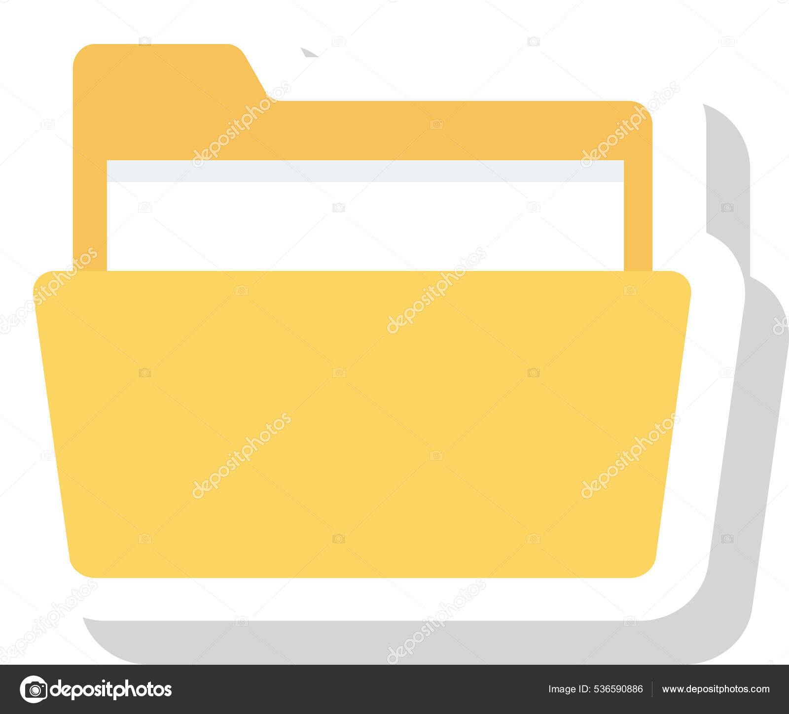 Document File Folder Icon Flat Style Stock Vector Image By ©iconfinder 536590886