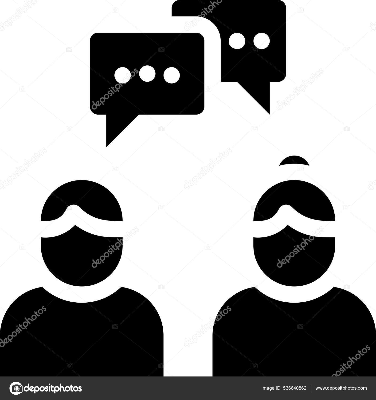 Activities Communication Couple Conversation Icon Stock Vector by ...