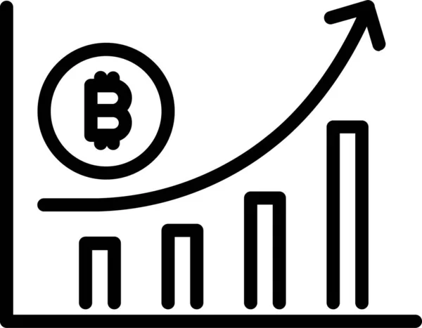 Bitcoin Charts Graph Icon Outline Style Stock Vector by ©iconfinder ...