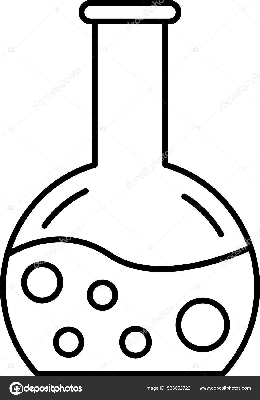 Beaker Experiment Flask Icon Outline Style Stock Vector by ©iconfinder ...