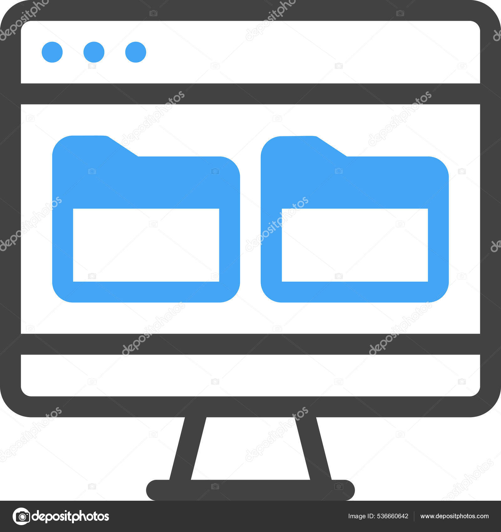 Web Development Folder Icon Filled Outline Style Stock Vector by ...