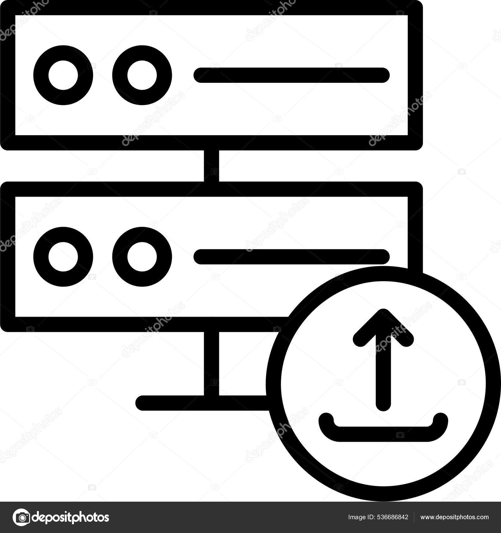 Database Mainframe Server Icon Outline Style Stock Vector By
