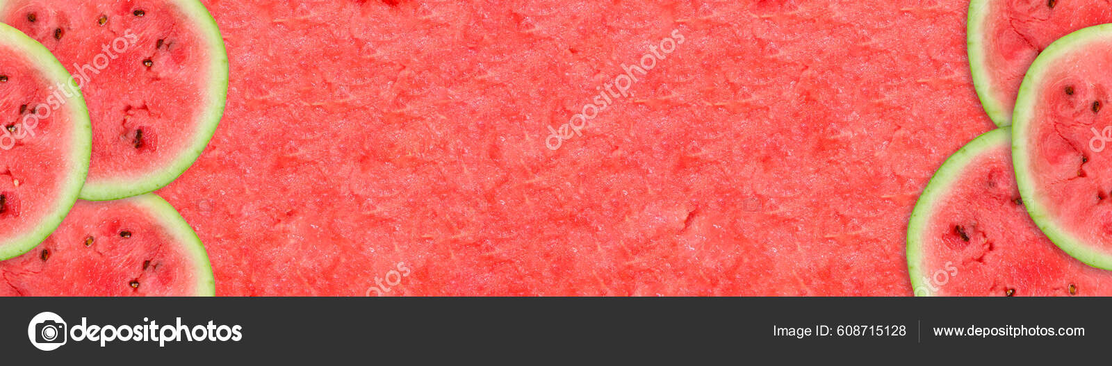 Banner Background Pulp Red Ripe Watermelon — Stock Photo © FREEMAN83 ...