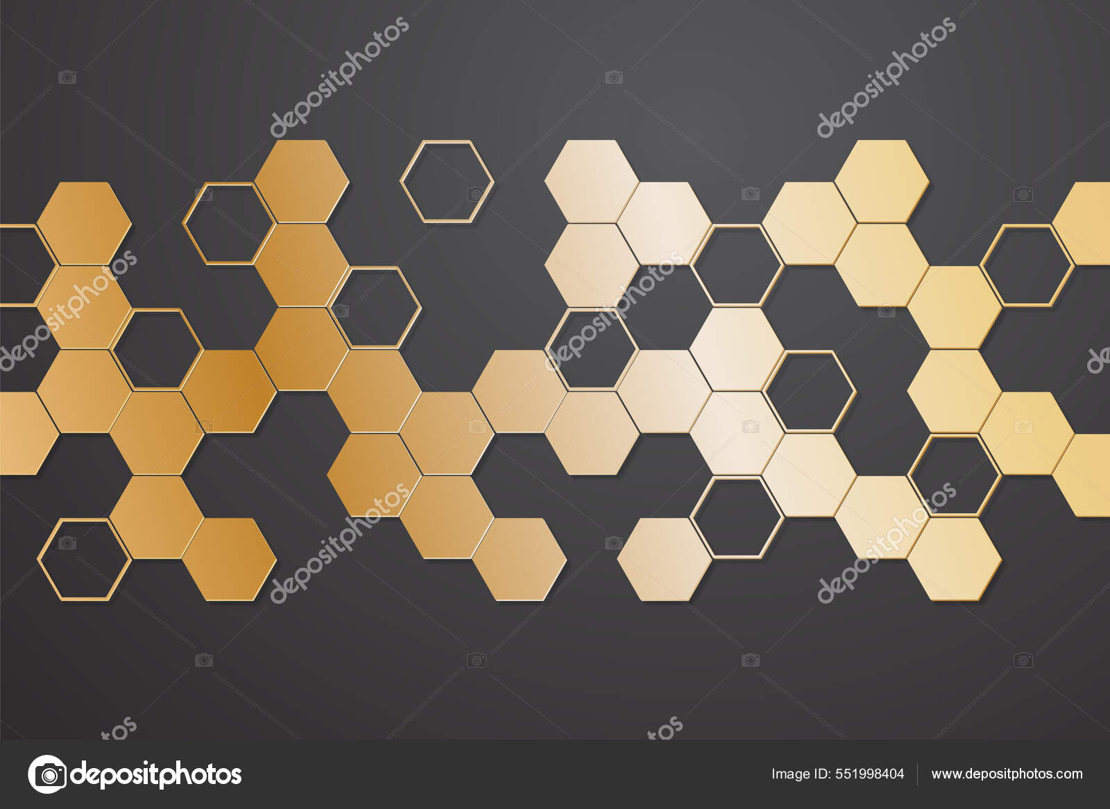 Gold Hexagon Pattern Black Background Stock Vector by ©alepdaru@gmail.com 551998404