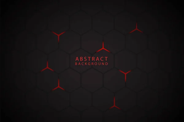 Black Hexagon Background Soft Red Light Stock Vector by ©alepdaru@gmail.com 558565560