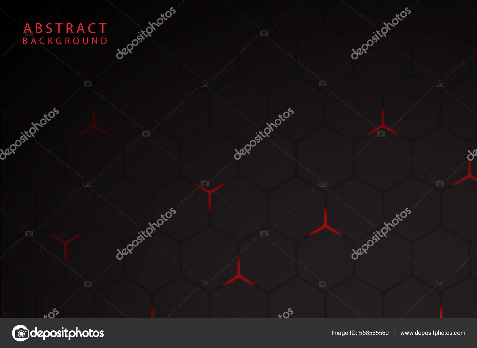 Black Hexagon Background Soft Red Light Stock Vector by ©alepdaru@gmail.com 558565560