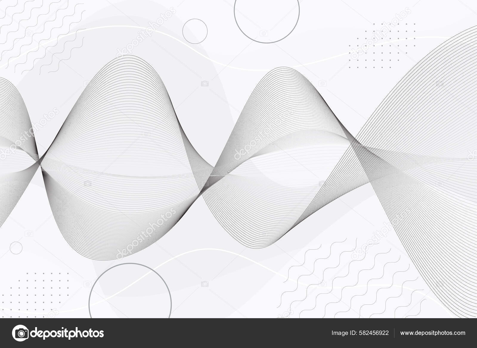 Desain Latar Belakang Abstrak Putih Dengan Garis Bergelombang Vektor Stok oleh ©alepdaru@gmail ...