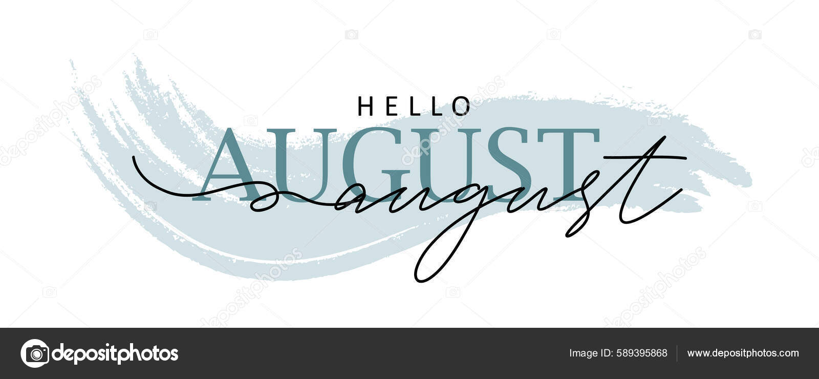 Hand Drawn Hello August Lettering Soft Color Stock Vector by ©alepdaru ...