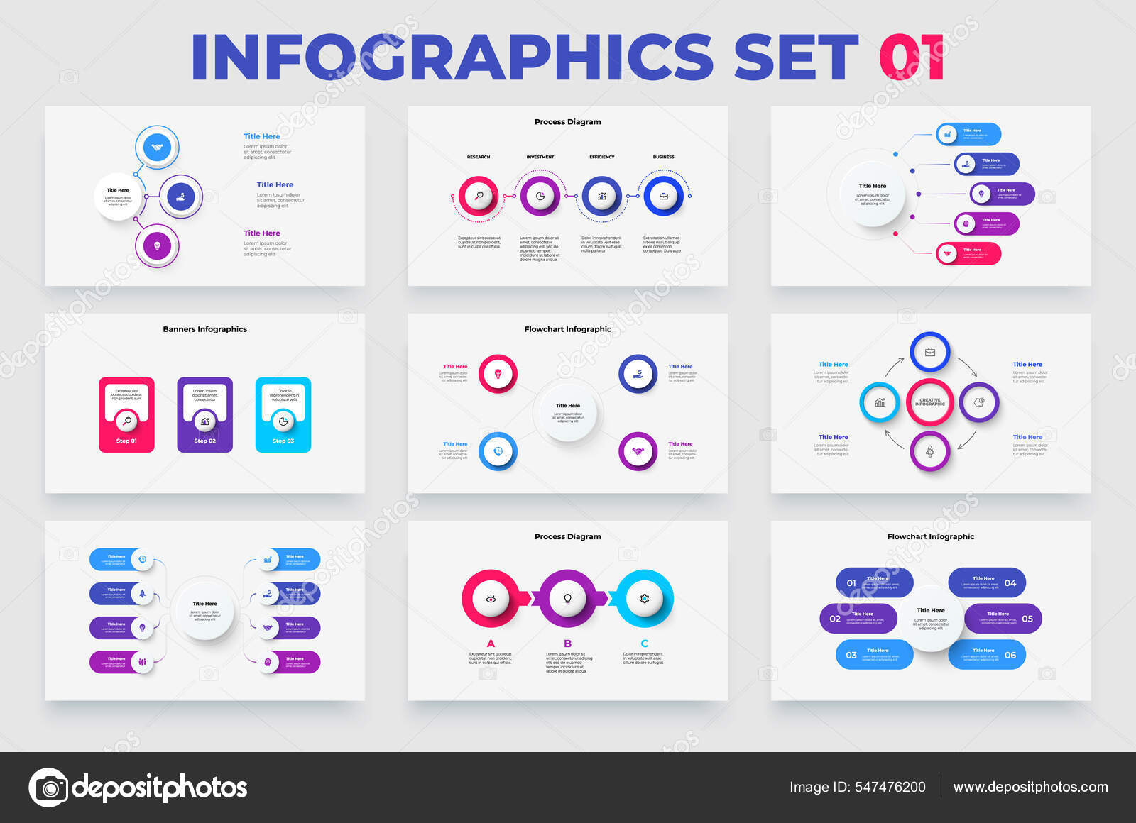 Set of infographic elements for business presentation and infographic ...