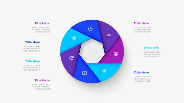 Pie Chart Diagram Divided Parts Cycle Arrows Infographic Template Stock Vector by ©abert84 695578356