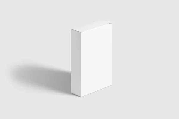 Long Square Cardboard Package Box Mockup Light Grey Background Mockup ...