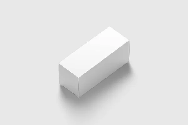 Long Square Cardboard Package Box Mockup Light Grey Background Mockup ...