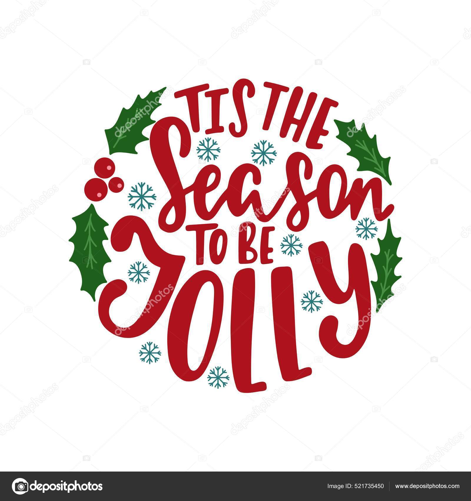 Christmas Ornament Hand Drawn Lettering Text Holiday Decoration Vector ...