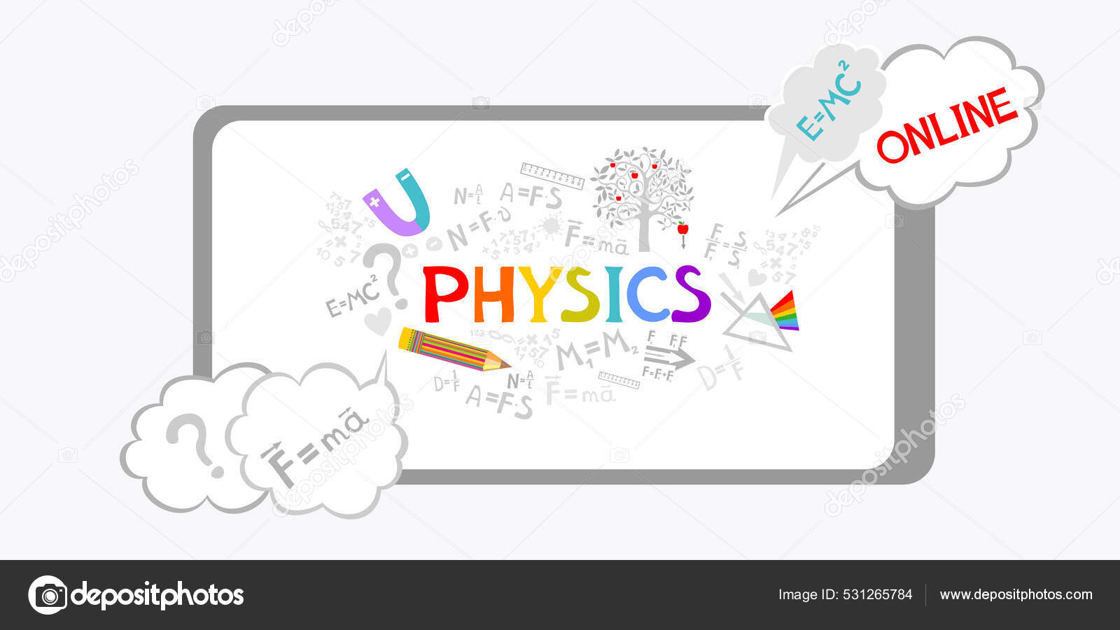 Formación Escolar Con Texto Letras Física Vector de stock por ©artAnnaS ...