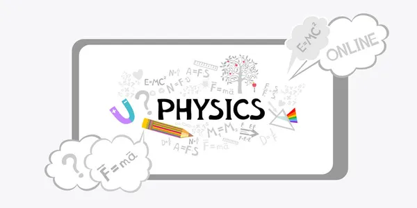 School Education Background Text Lettering Physics Stock Vector by ...