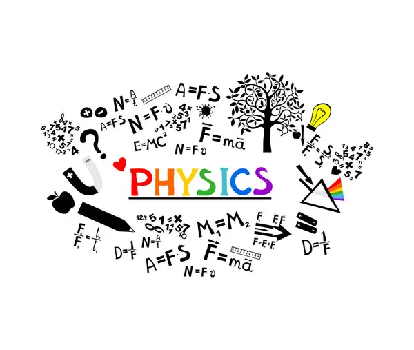 School Education Background Text Lettering Physics Stock Vector by ...