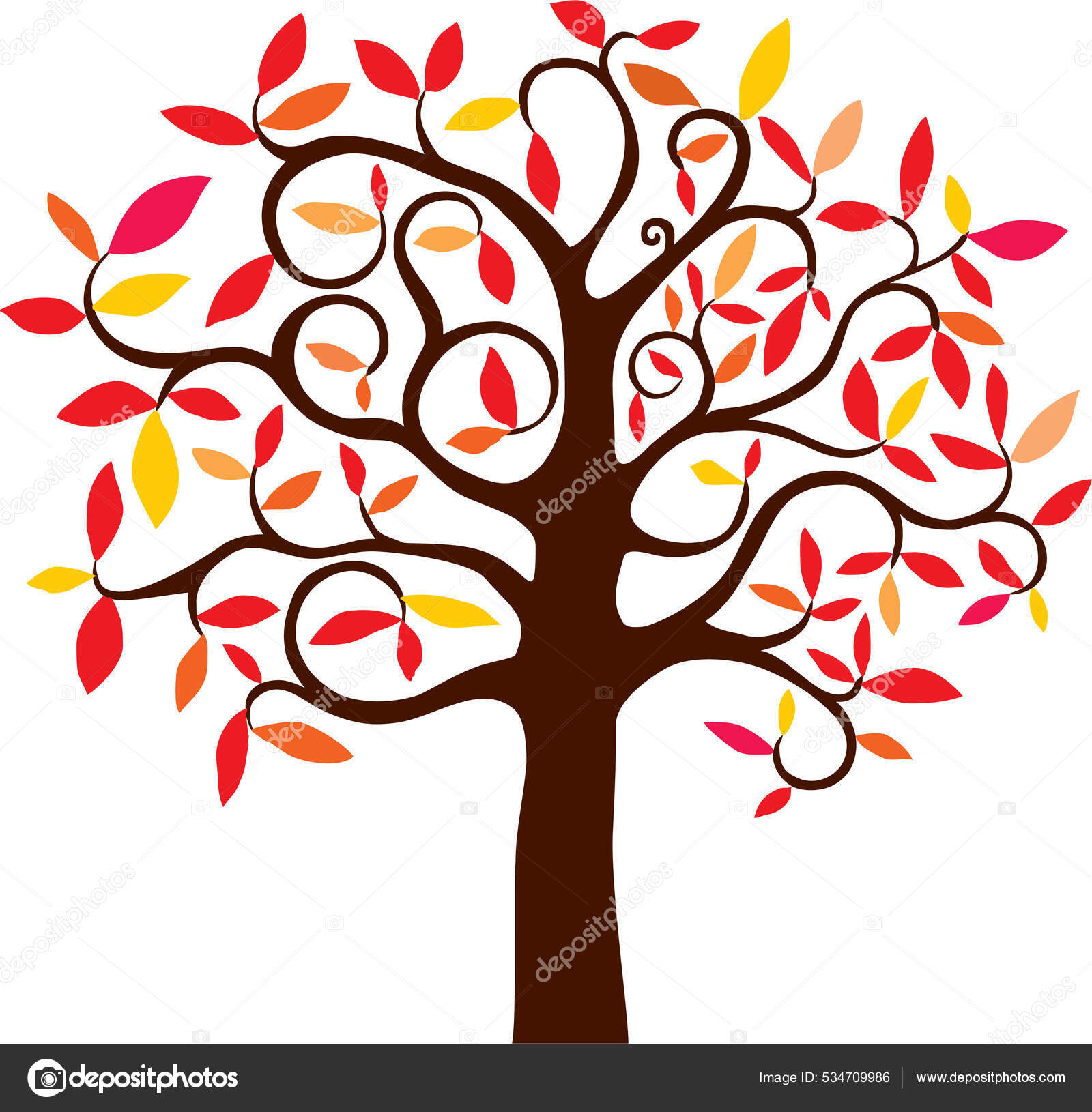 Vector Illustration Big Tree Stock Vector Image by ©artAnnaS #534709986
