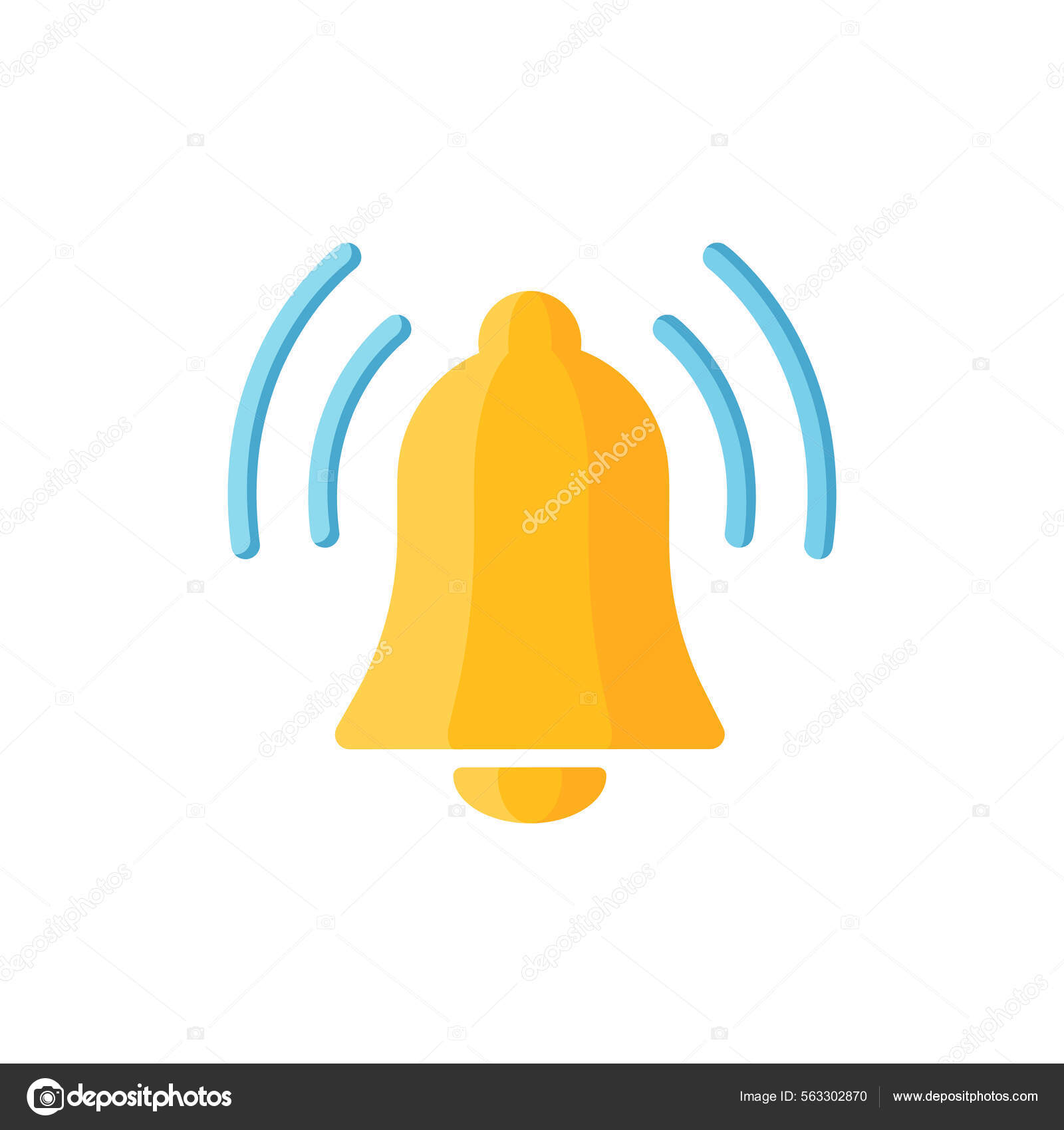 Klingeln Glocke Web-Symbol, Benachrichtigung oder Klingeln klingt ...