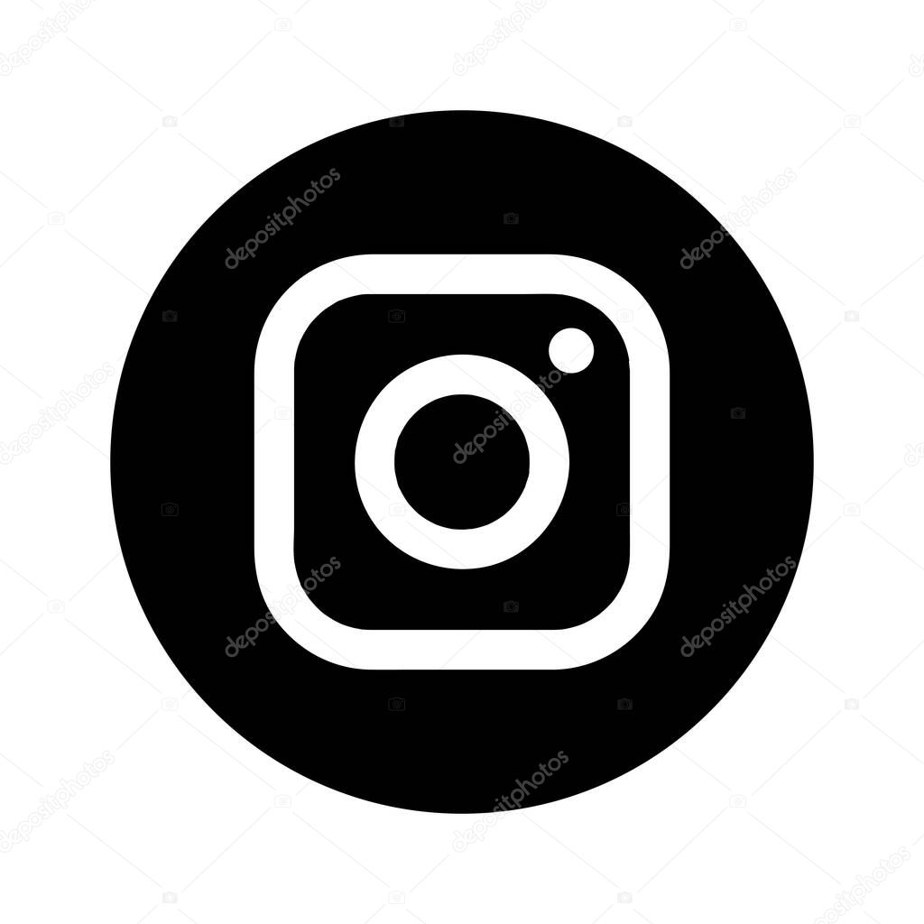 Icono De Instagram Vector En Blanco Y Negro Logo De Instagram: La