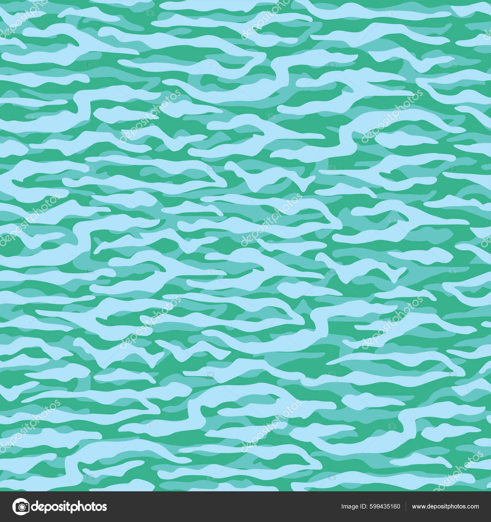 Seamless Military Texture Camouflage Pattern Marine Theme Waves Wild Animal Stock Vector Image ...