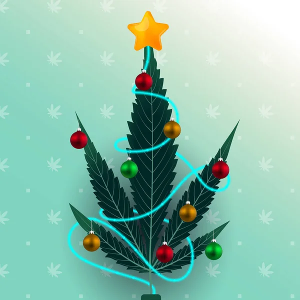 Cannabis christmas Vector Images | Depositphotos