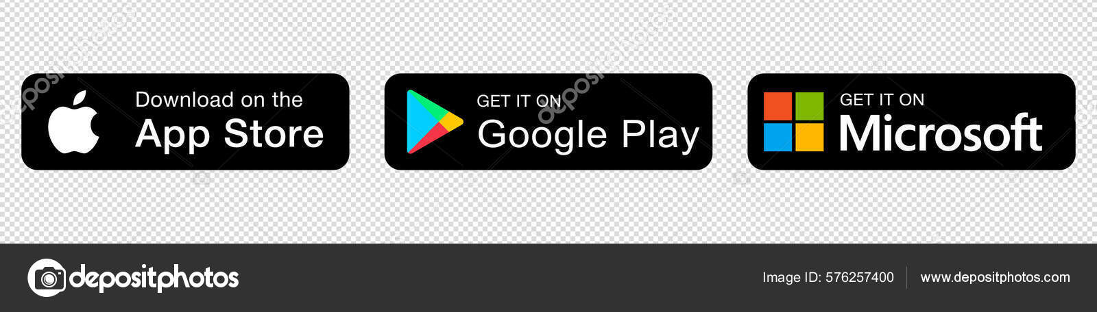 Apple App Store Google Play Store Boutons Téléchargement D'applications Sur Vecteur par ...