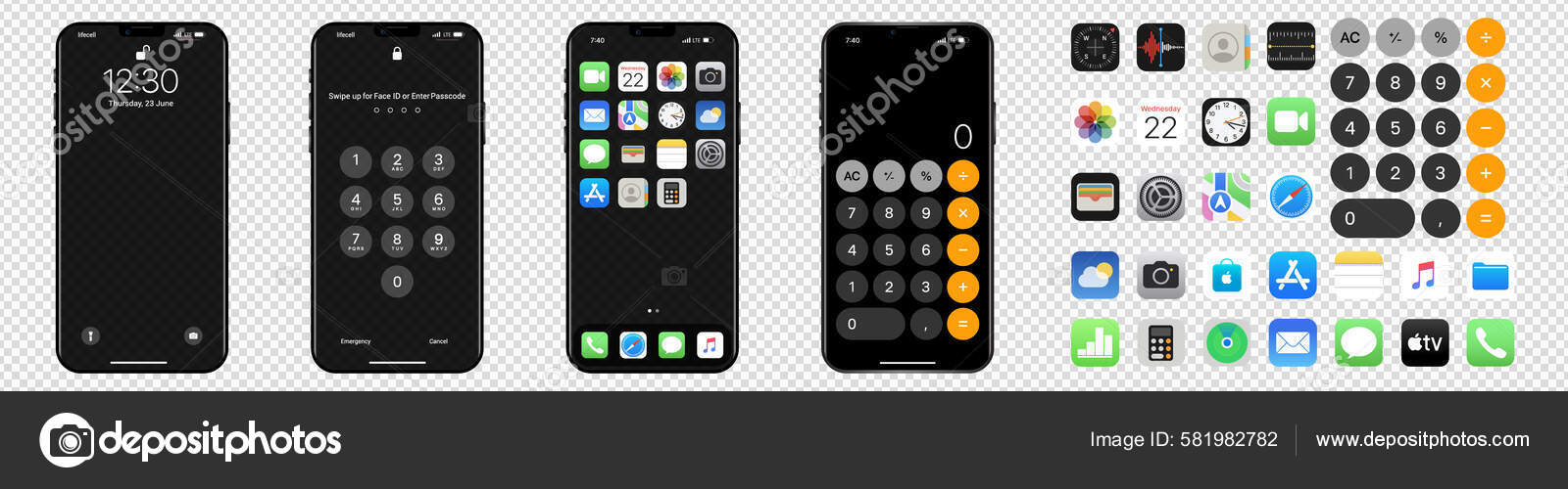 Apple Interface Transparent Background Iphone Display Iphone Home Page ...