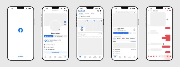 Facebook post interface Vector Art Stock Images | Depositphotos